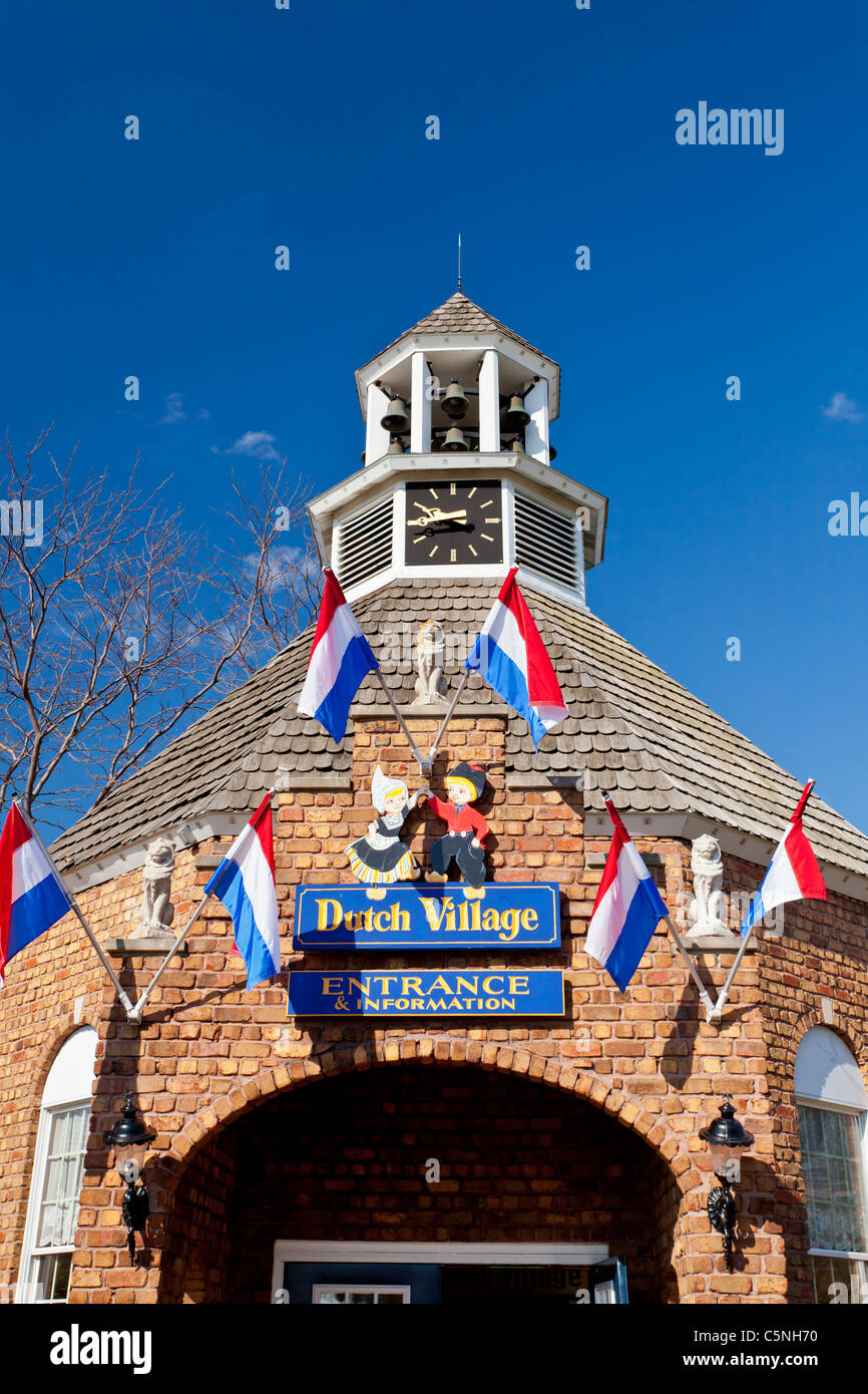 Architecture and shops of the Dutch Village tourist attraction in ...