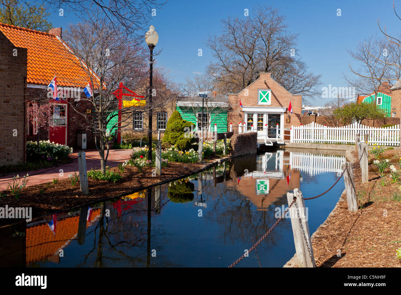 Architecture and shops of the Dutch Village tourist attraction in ...