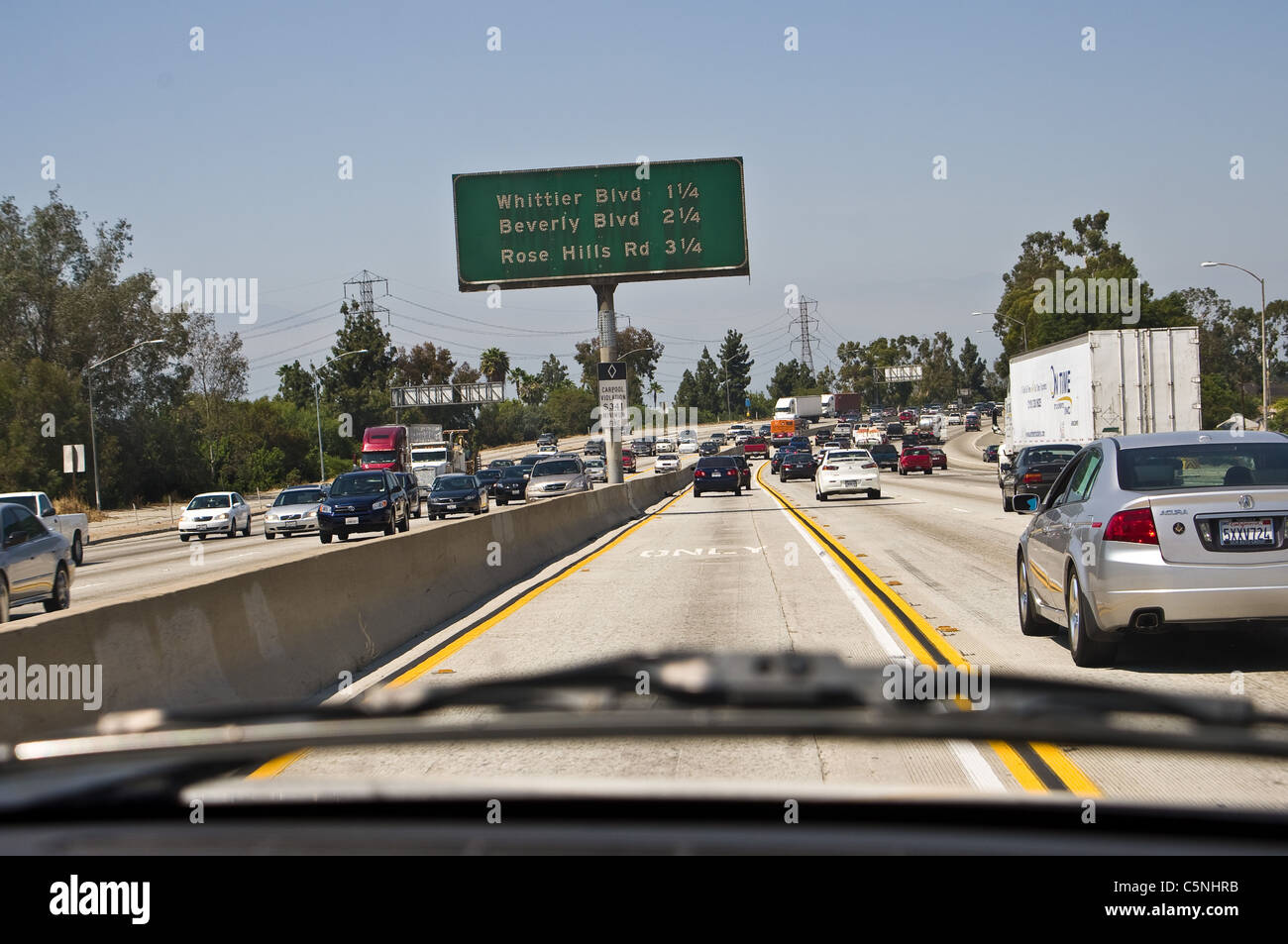 Los Angeles - heavy traffic on highways Stock Photo - Alamy