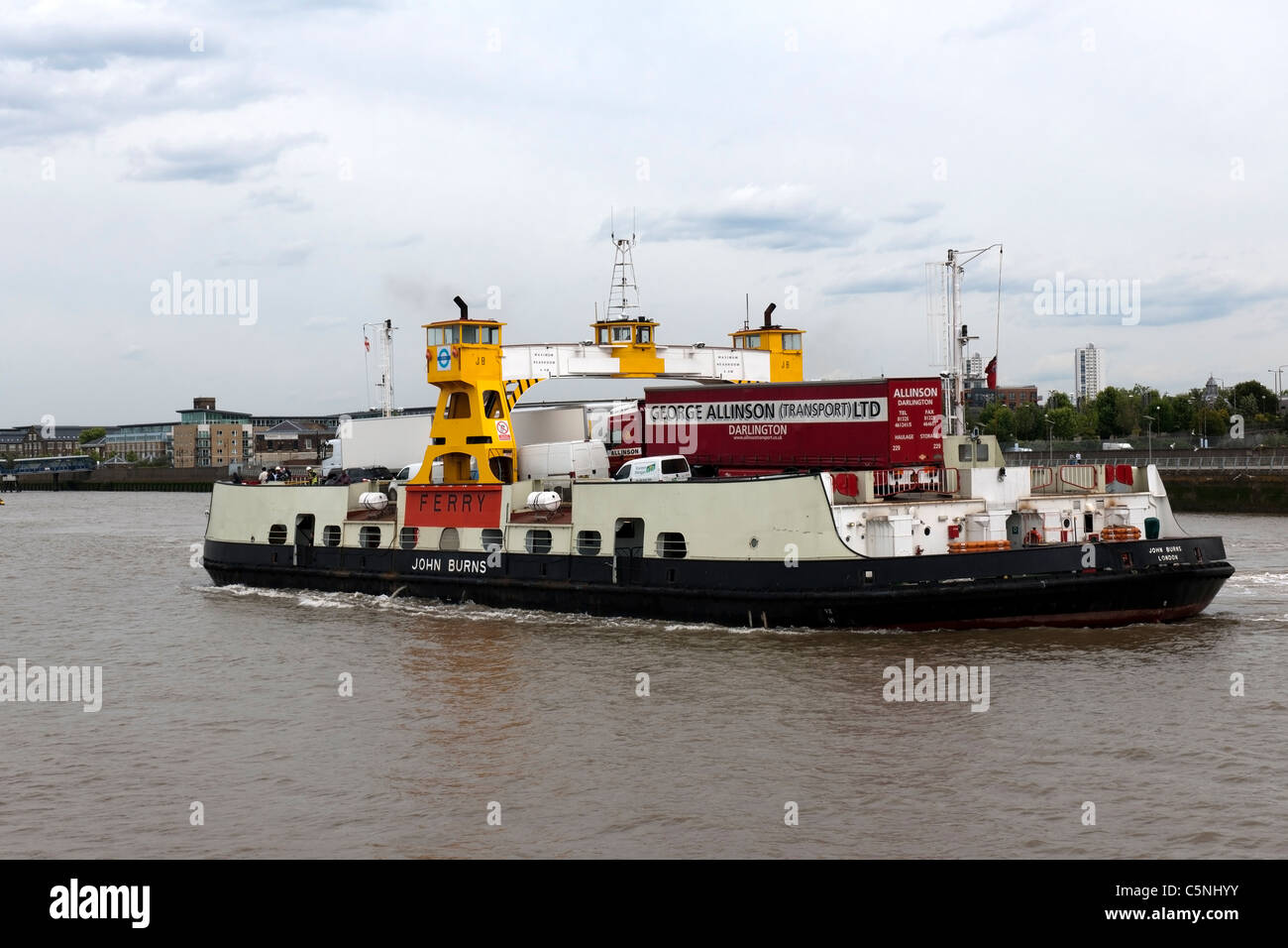 Woolwich Ferry Ship 'John Burns' Stock Photo - Alamy