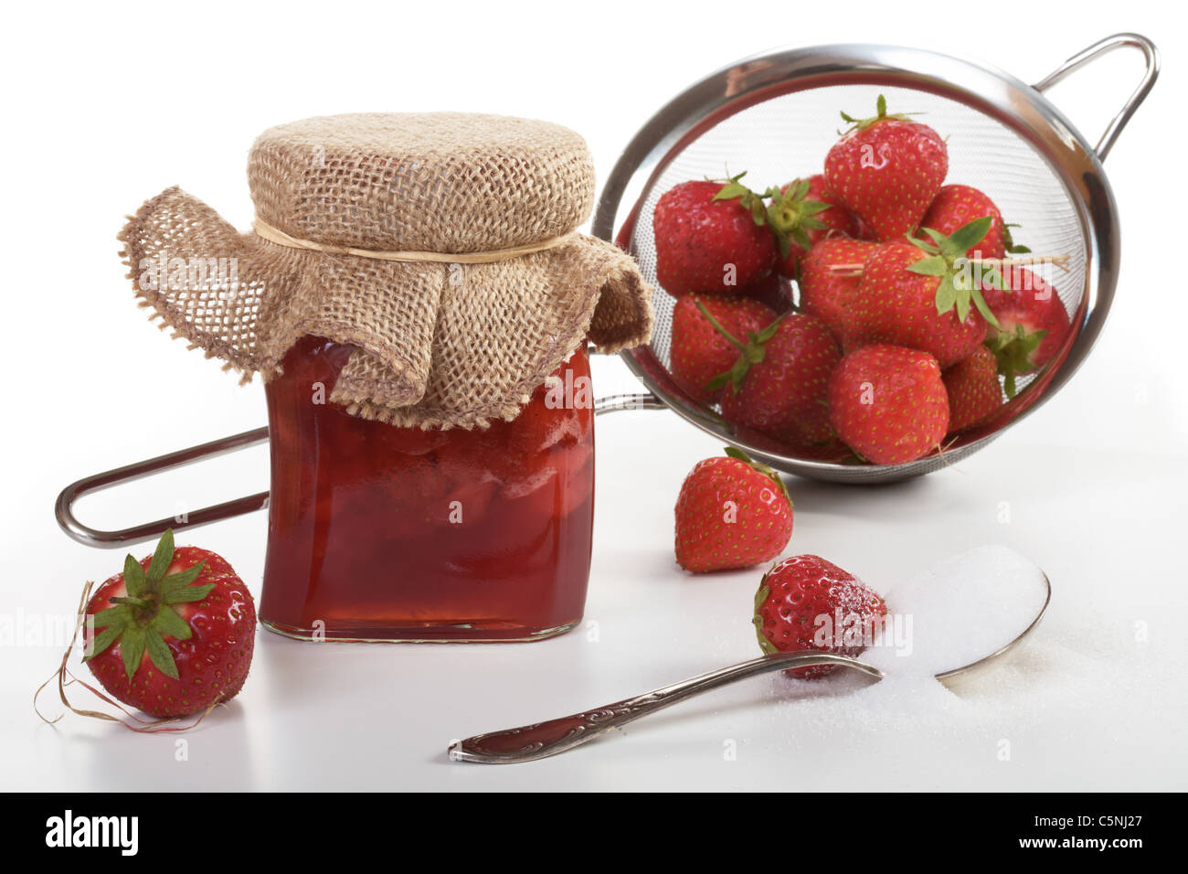 Strawberry jam jar hi-res stock photography and images - Alamy