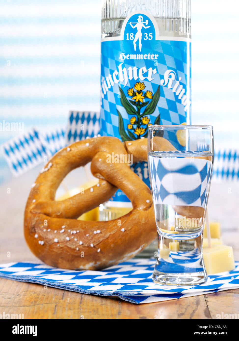 Bavarian gentian schnapps Stock Photo - Alamy