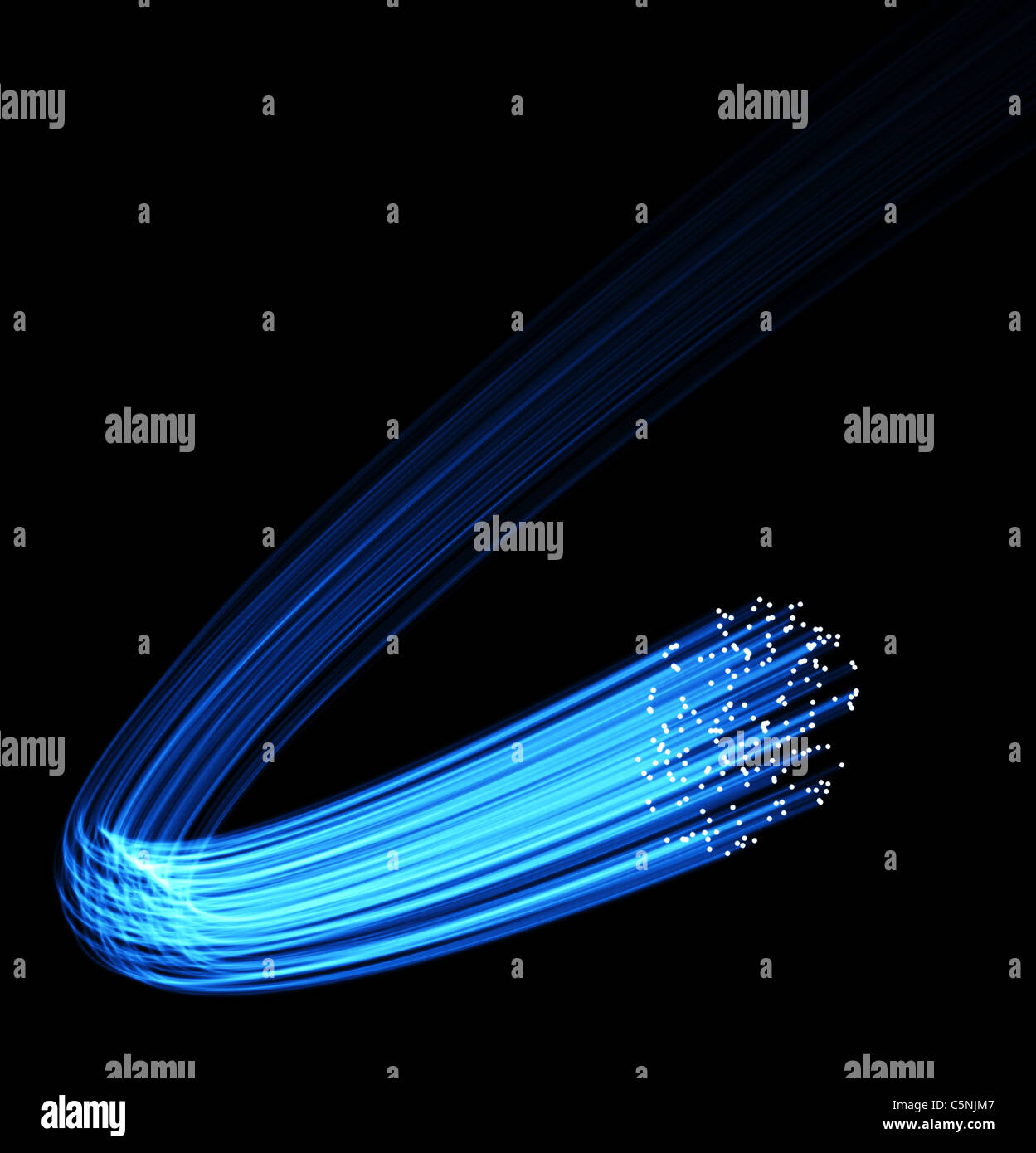 blue light optical fiber Stock Photo - Alamy