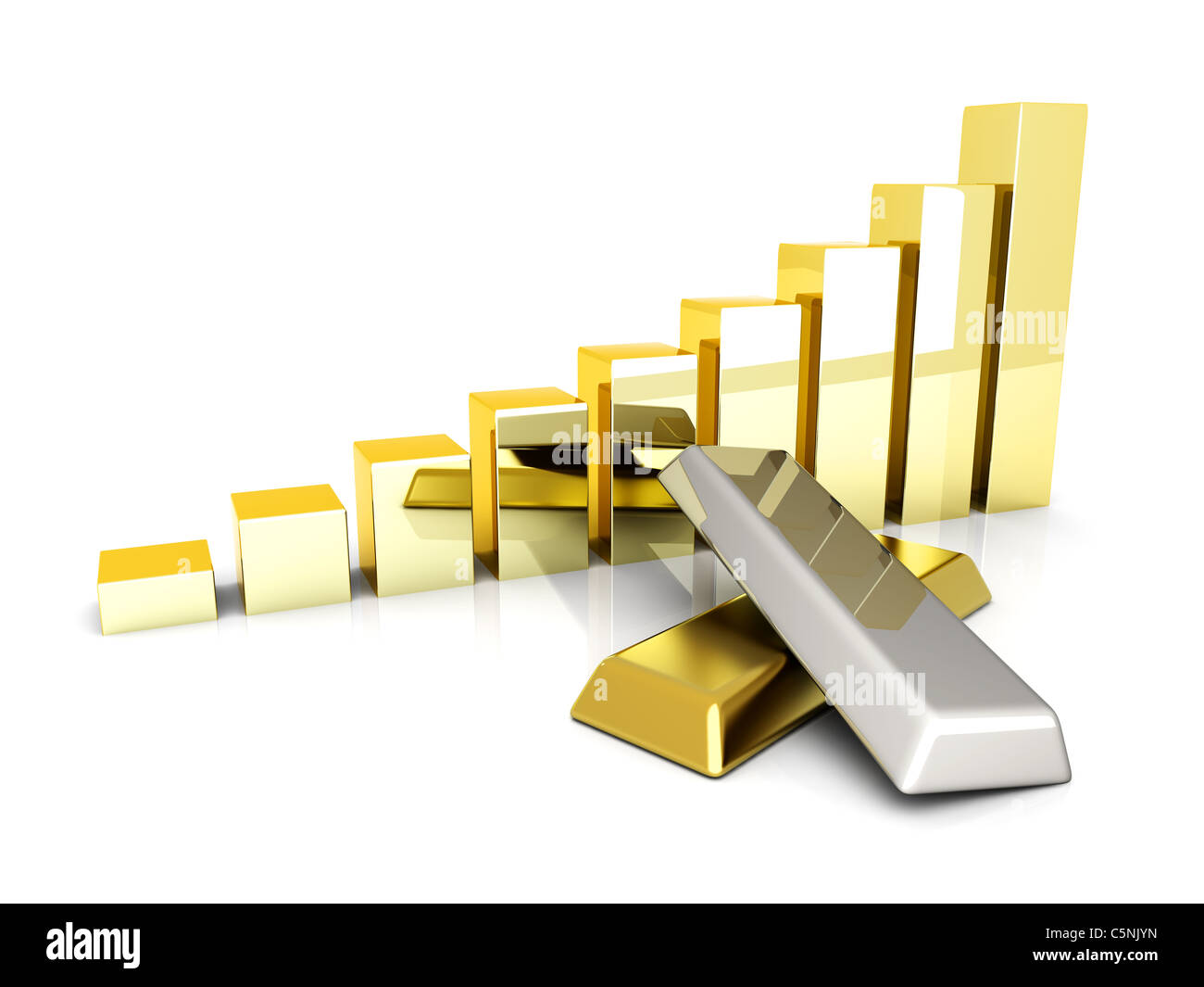 Rising value of precious metals Stock Photo - Alamy