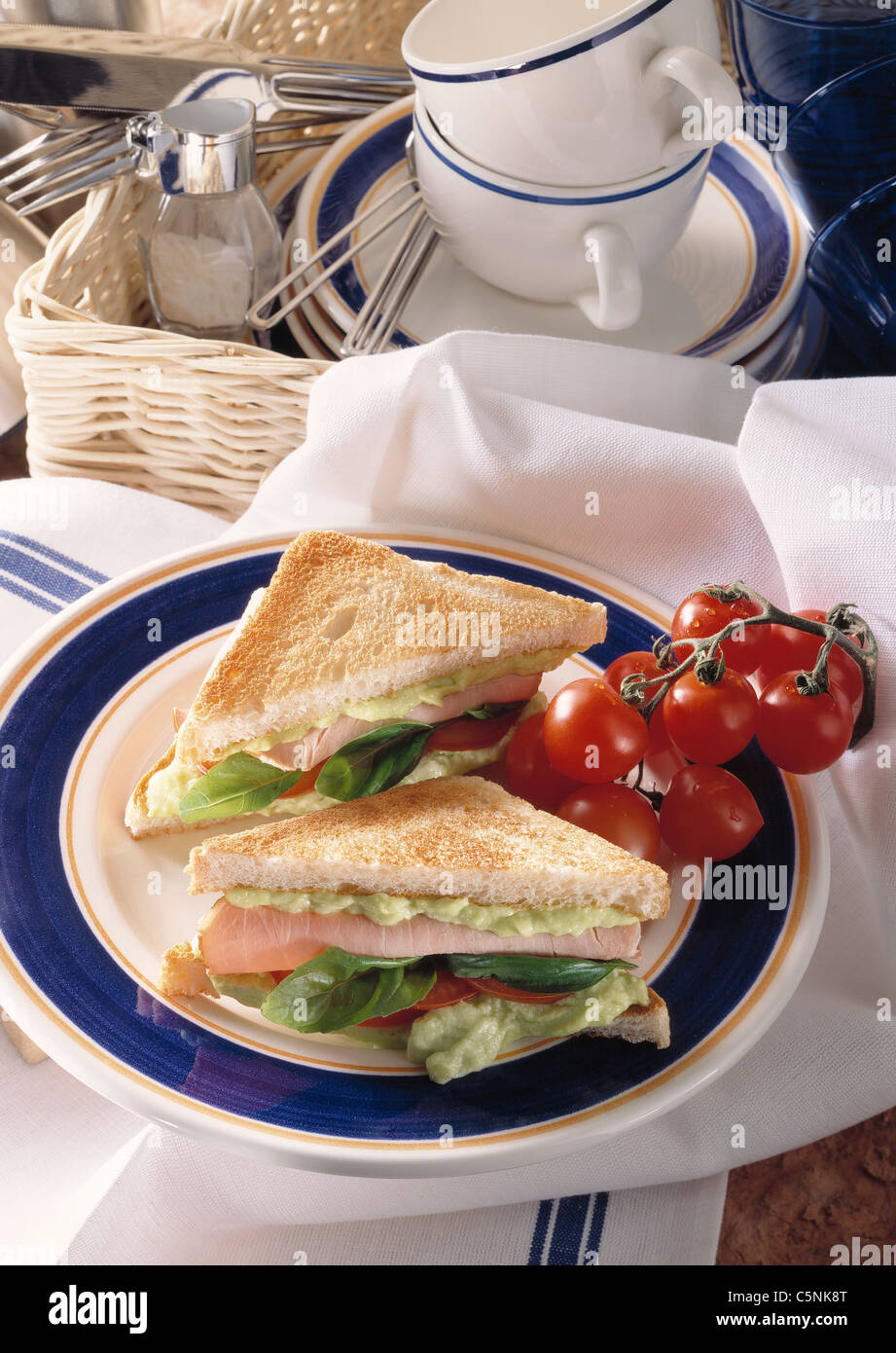 Toast with cold cuts Stock Photo - Alamy