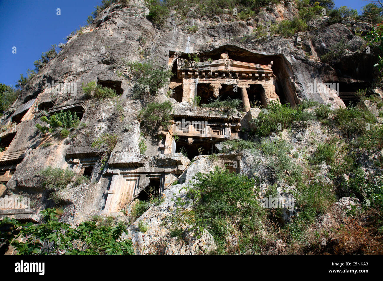 Fethiye rock tombs hi-res stock photography and images - Alamy