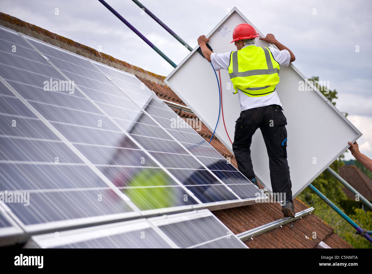 UK Solar Installation Stock Photo - Alamy
