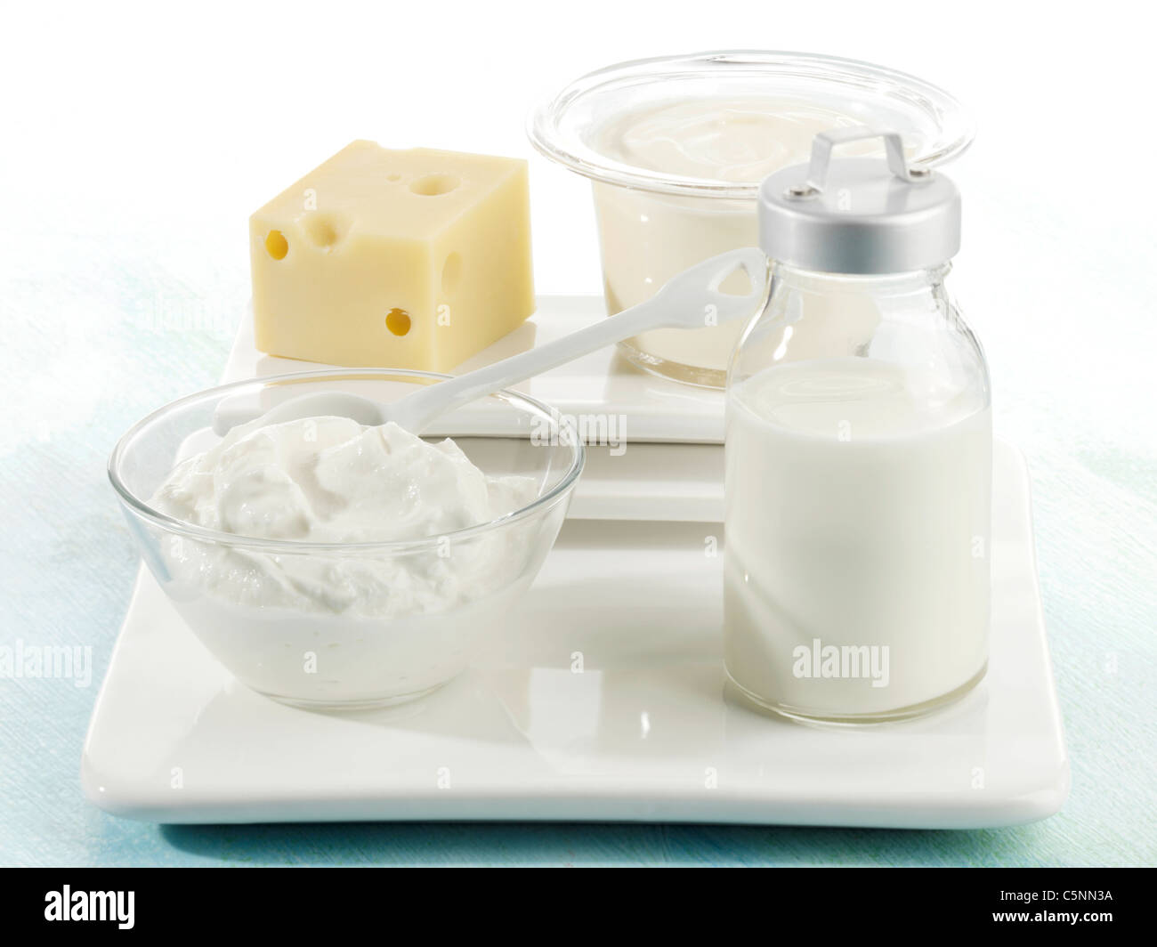 Yoghurt, milk, curd, cheese Stock Photo - Alamy