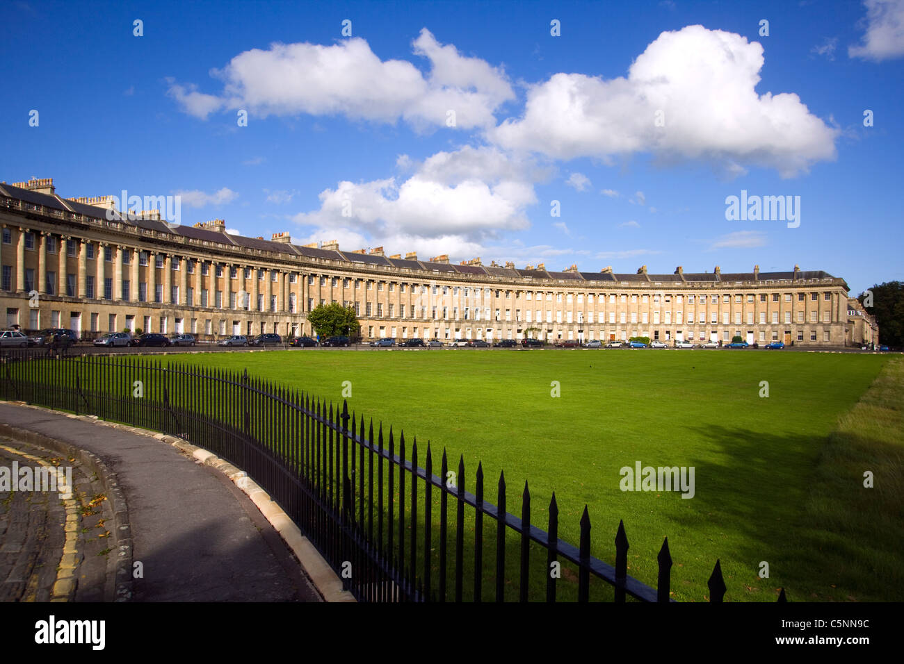 Historic terraced houses in The Royal Crescent, World Heritage City ...