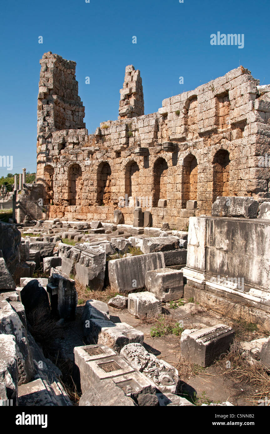Perga, Greek Perge, ancient city of Pamphylia, Antalya Turkey, 1209 BC ...
