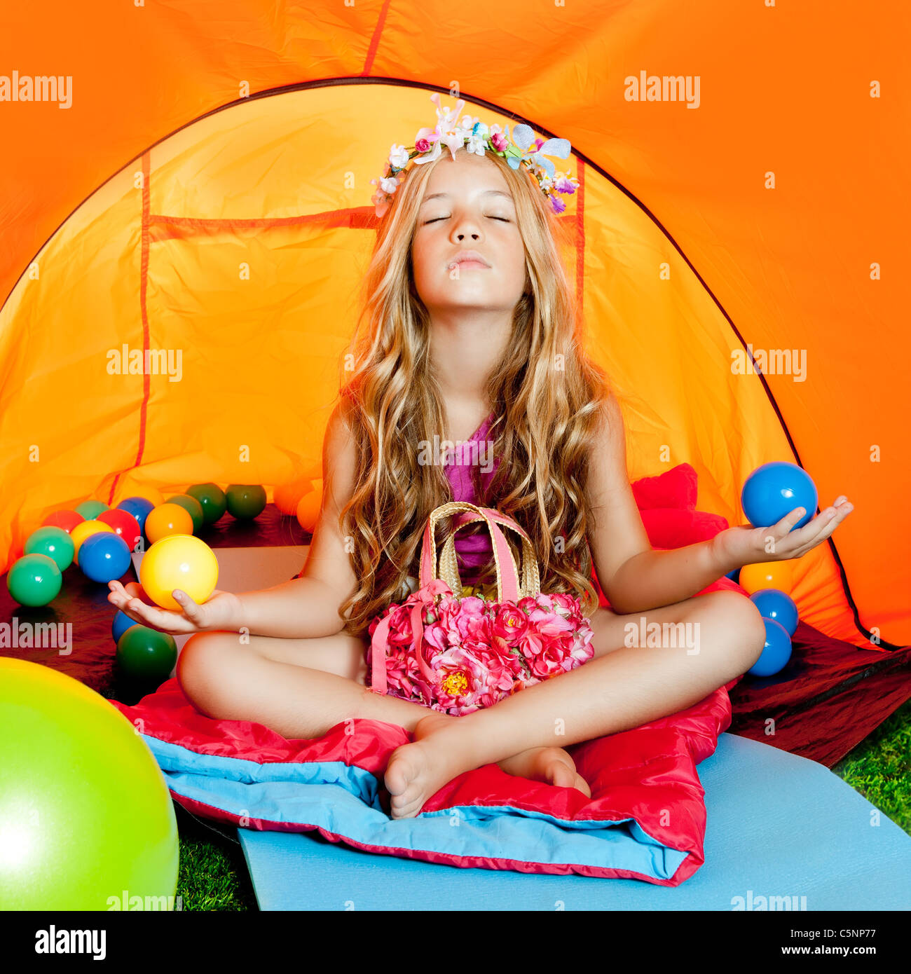 Children Girl Inside Camping Tent High Resolution Stock Photography and ...