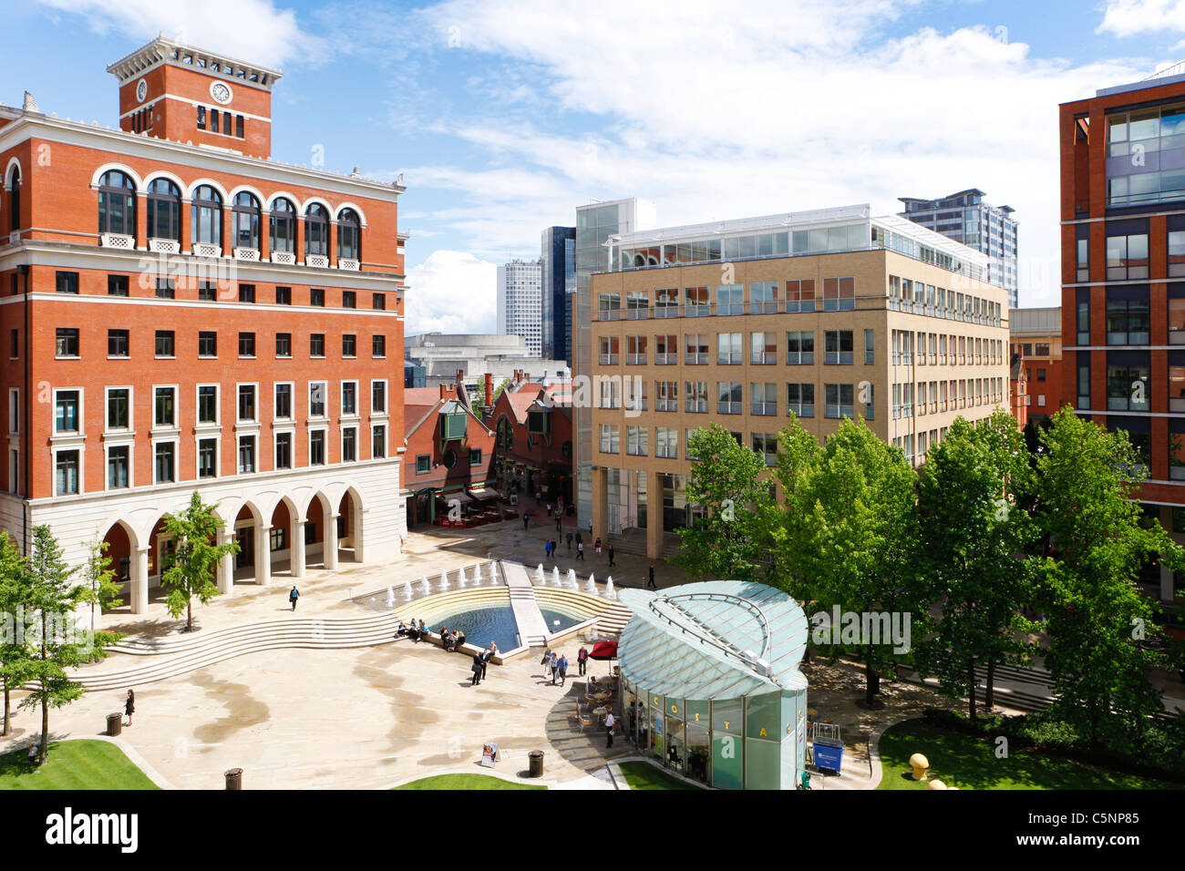Central Square in Brindleyplace, Birmingham, England, UK Stock Photo ...