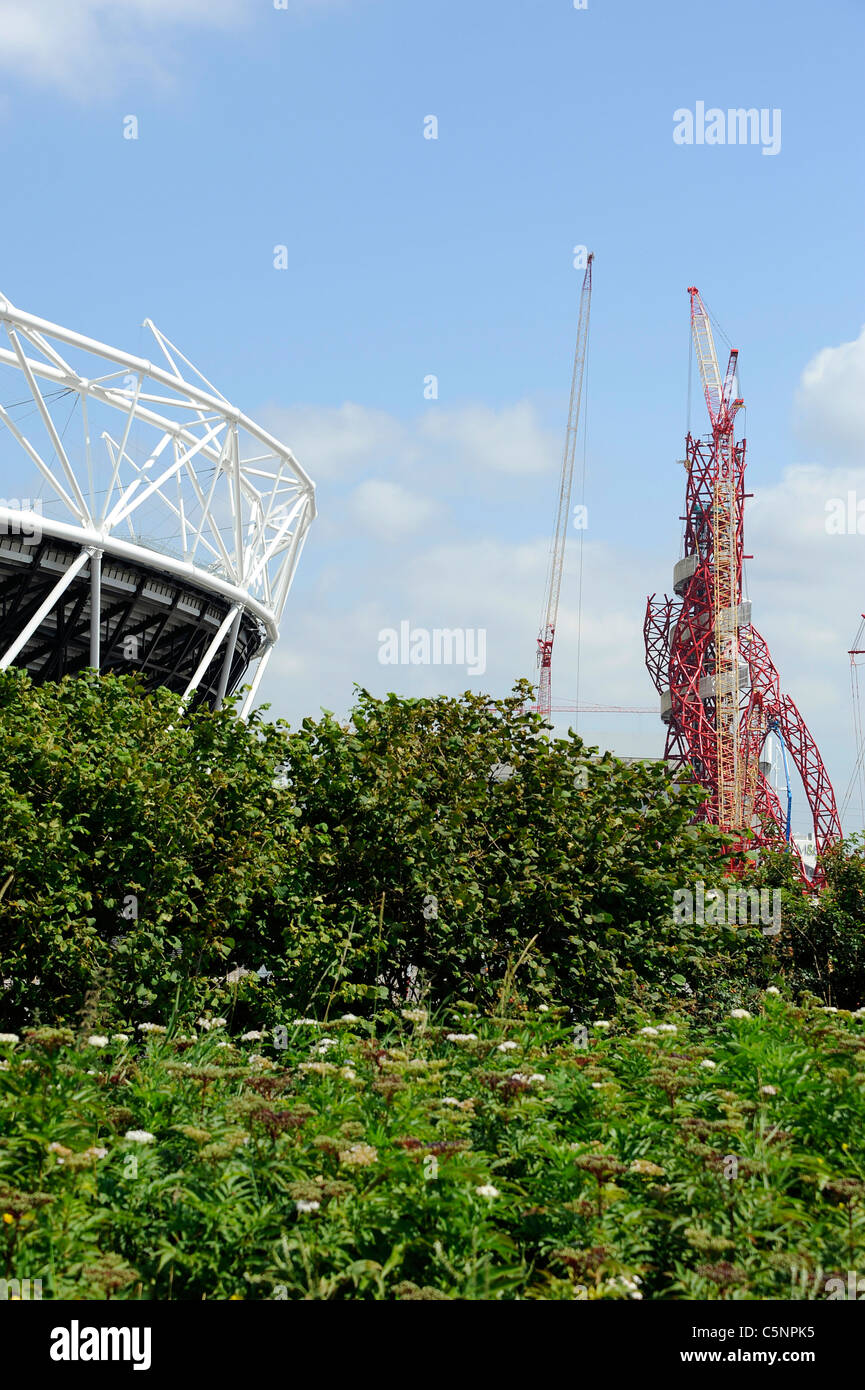 Olympic Stadium and Anish Kapoor's sculpture The Arcel Mittal Orbi ...