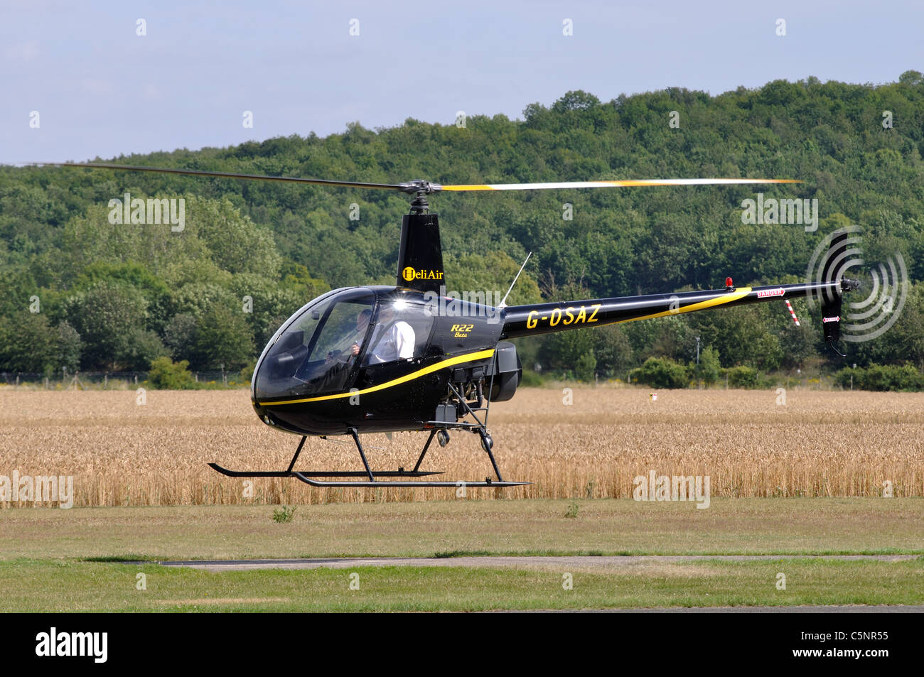 Robinson R22 Beta helicopter at Wellesbourne Airfield, Warwickshire, UK ...