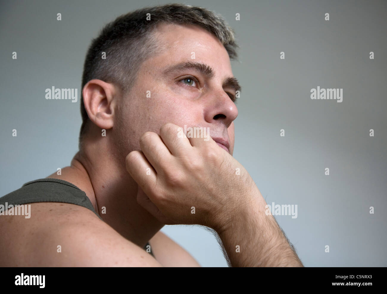 Man in pensive mood Stock Photo - Alamy