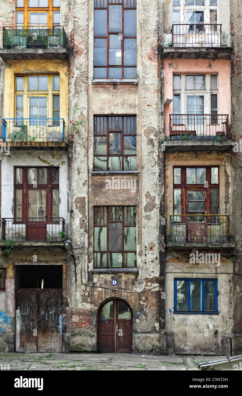 image of old grunge house in lodz, poland Stock Photo - Alamy