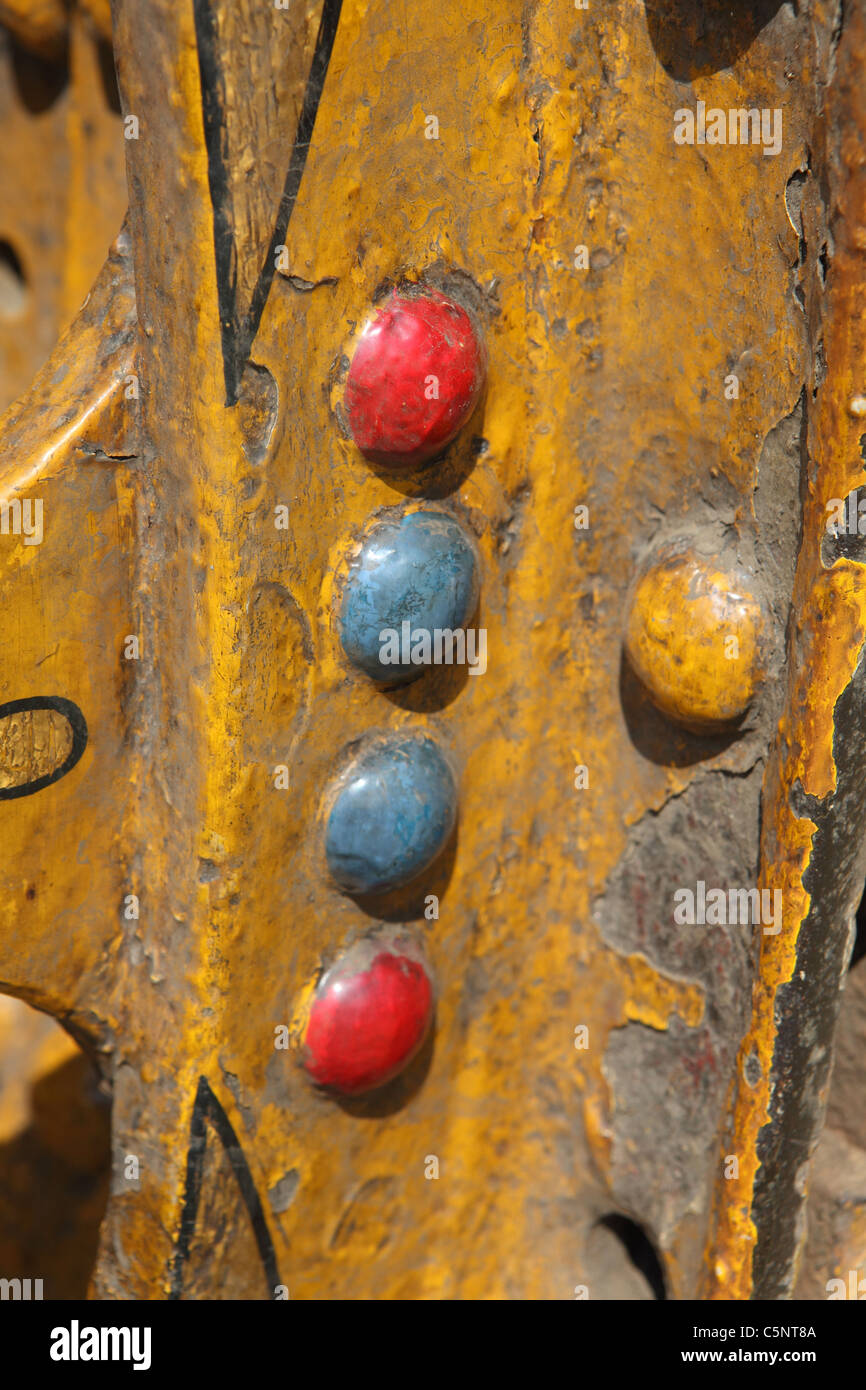 A close up on some metal rivets on A steam traction engine Stock Photo ...
