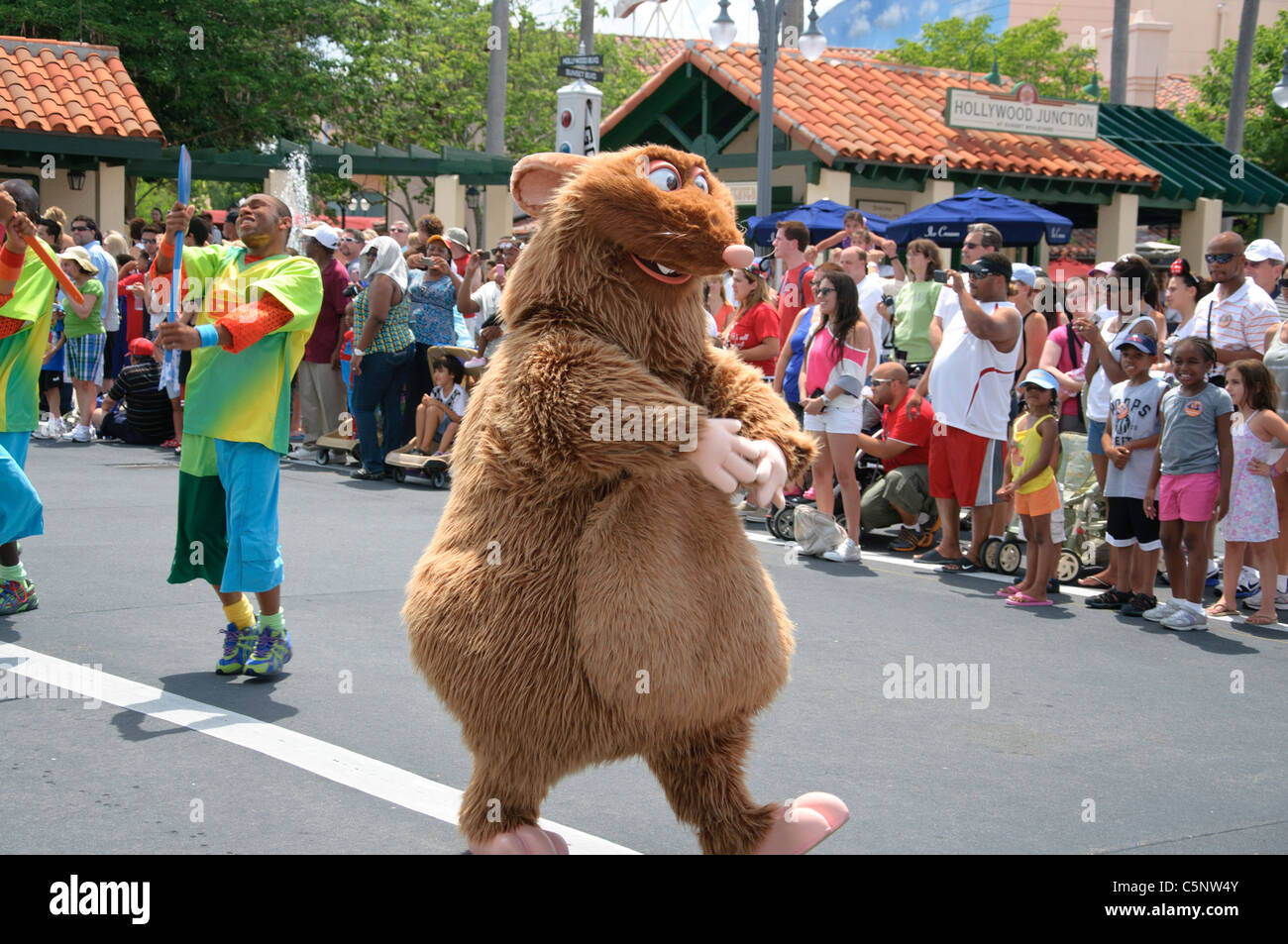 emile from ratatouille in the countdown to fun parade on the streets of ...