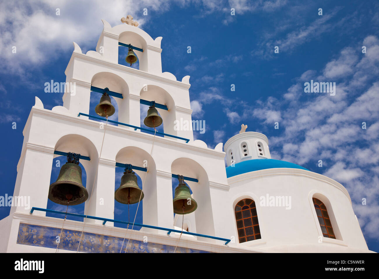 Bells in white church hi-res stock photography and images - Alamy