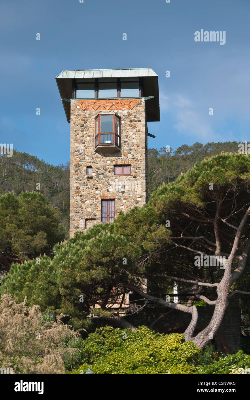 A multi-storied house that is built to resemble an Italian medieval ...