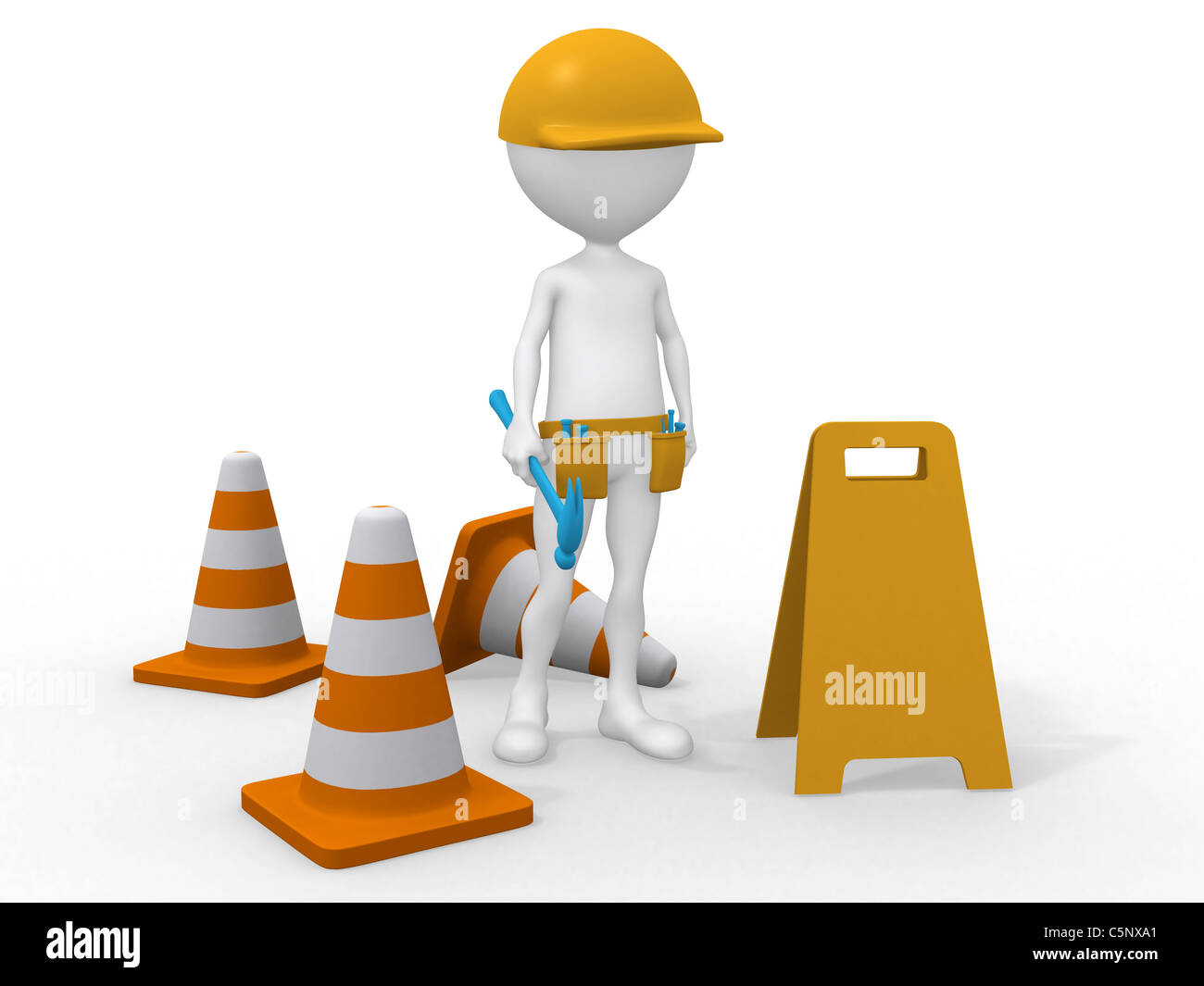 Under construction. Maintenance area Stock Photo - Alamy
