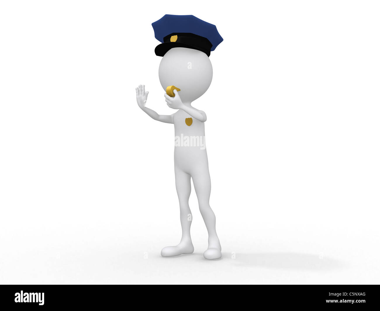 3D police officer - isolated over a white background Stock Photo - Alamy