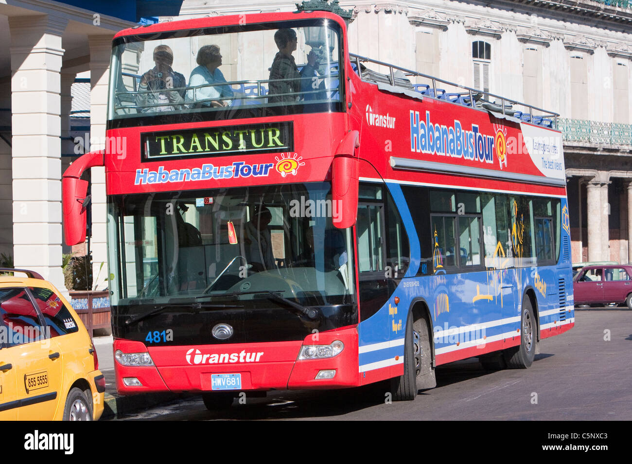 Cuba, Havana. Modern Buses Available to Tourists Stock Photo - Alamy