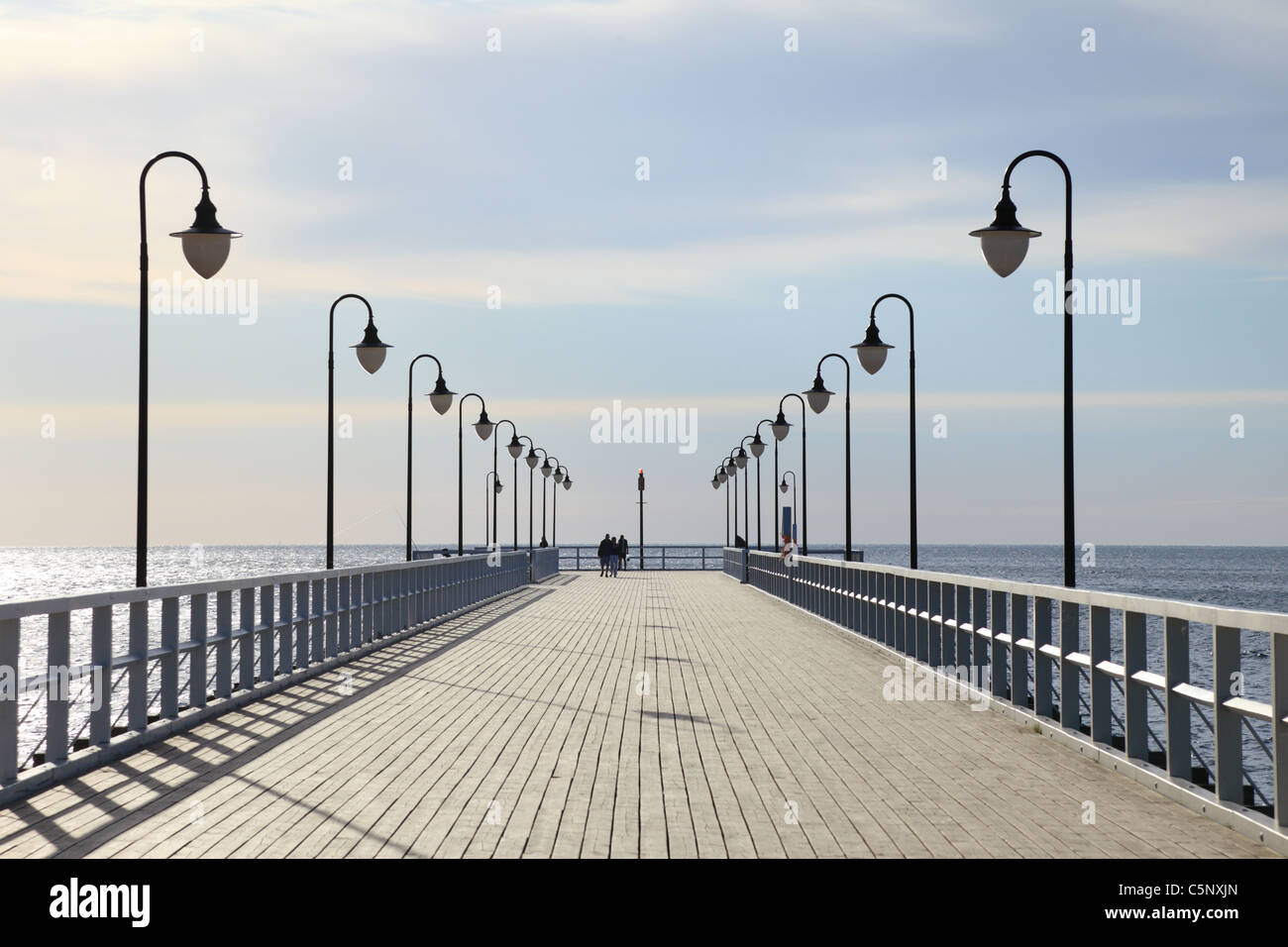 Pier in morning orlowo hi-res stock photography and images - Alamy