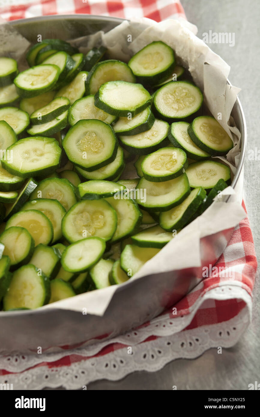 Courgette slices hi-res stock photography and images - Alamy