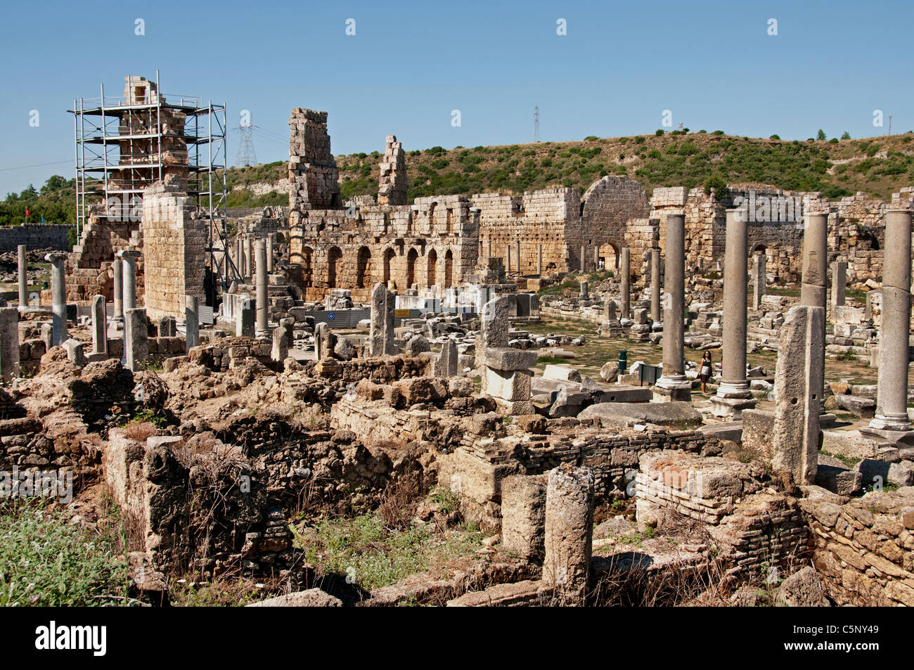 Perga, Greek Perge, ancient city of Pamphylia, Antalya Turkey, 1209 BC ...