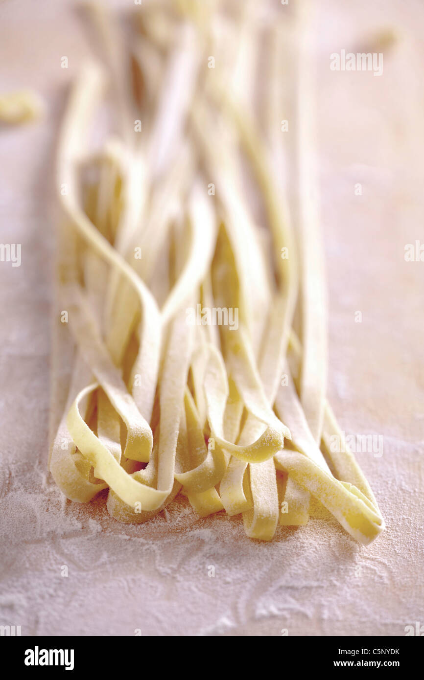 Home made ribbon pasta Stock Photo - Alamy