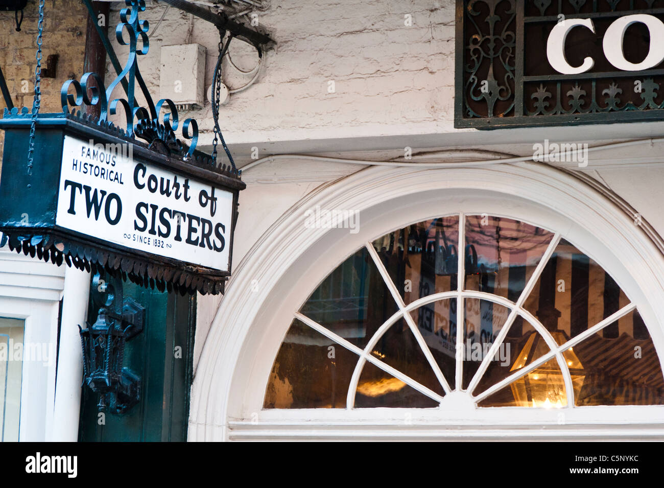 Sign for the Court of Two Sisters. A restaurant in the French Quarter ...