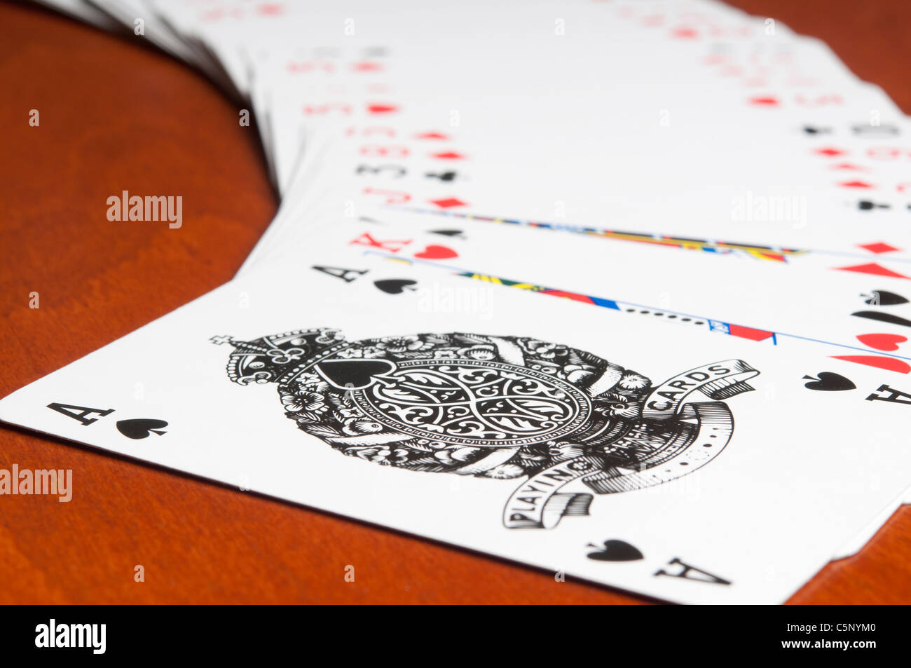 playing cards in a row Stock Photo - Alamy