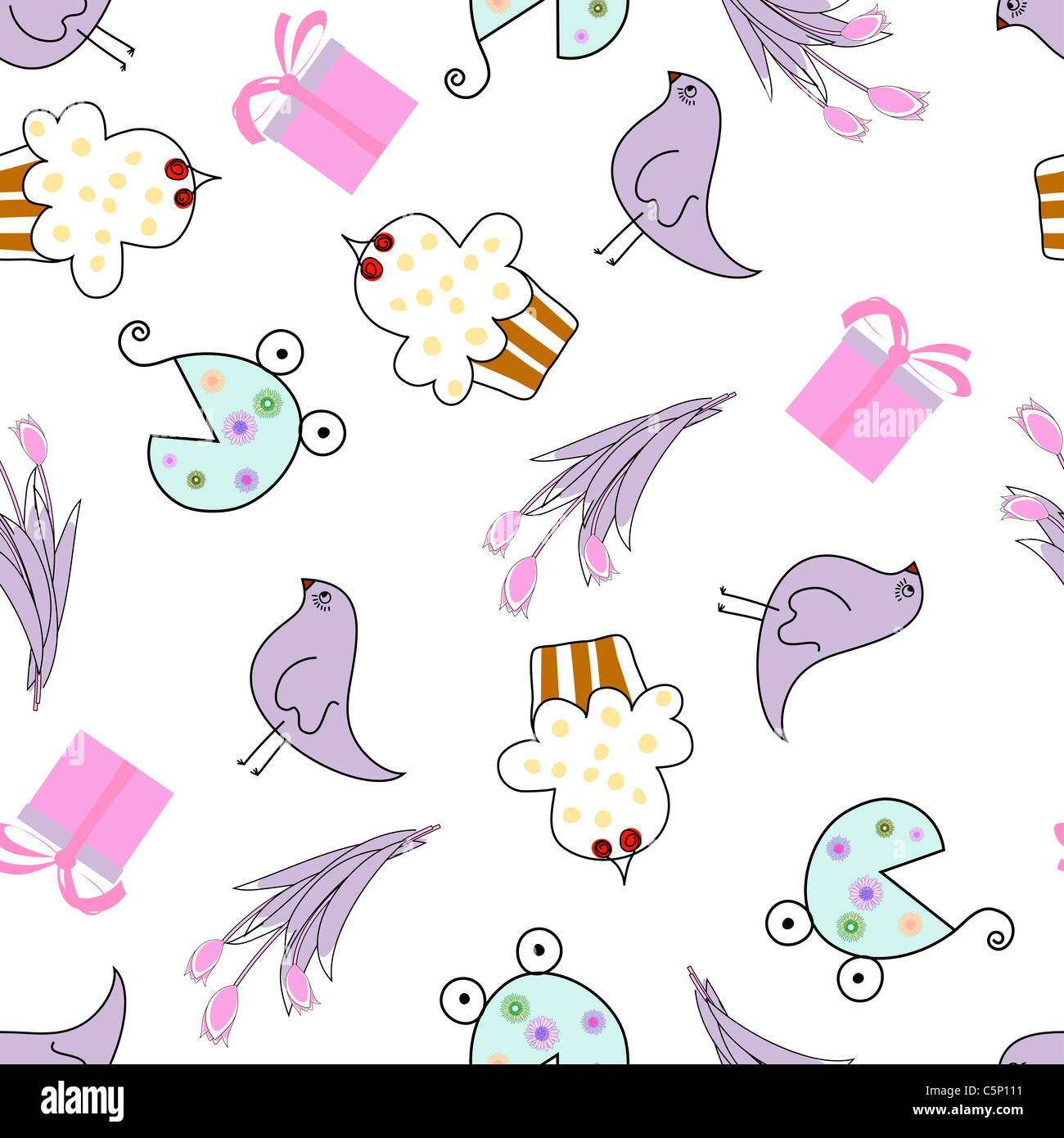 Abstract vector greeting seamless background for design use Stock Photo ...