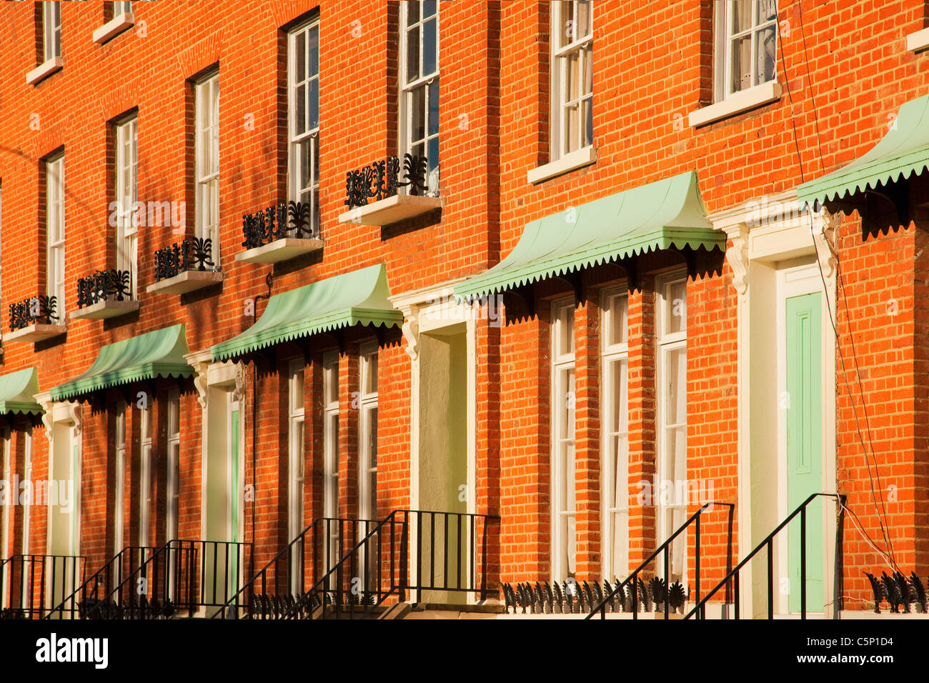 House exteriors with windows and front doors Stock Photo - Alamy
