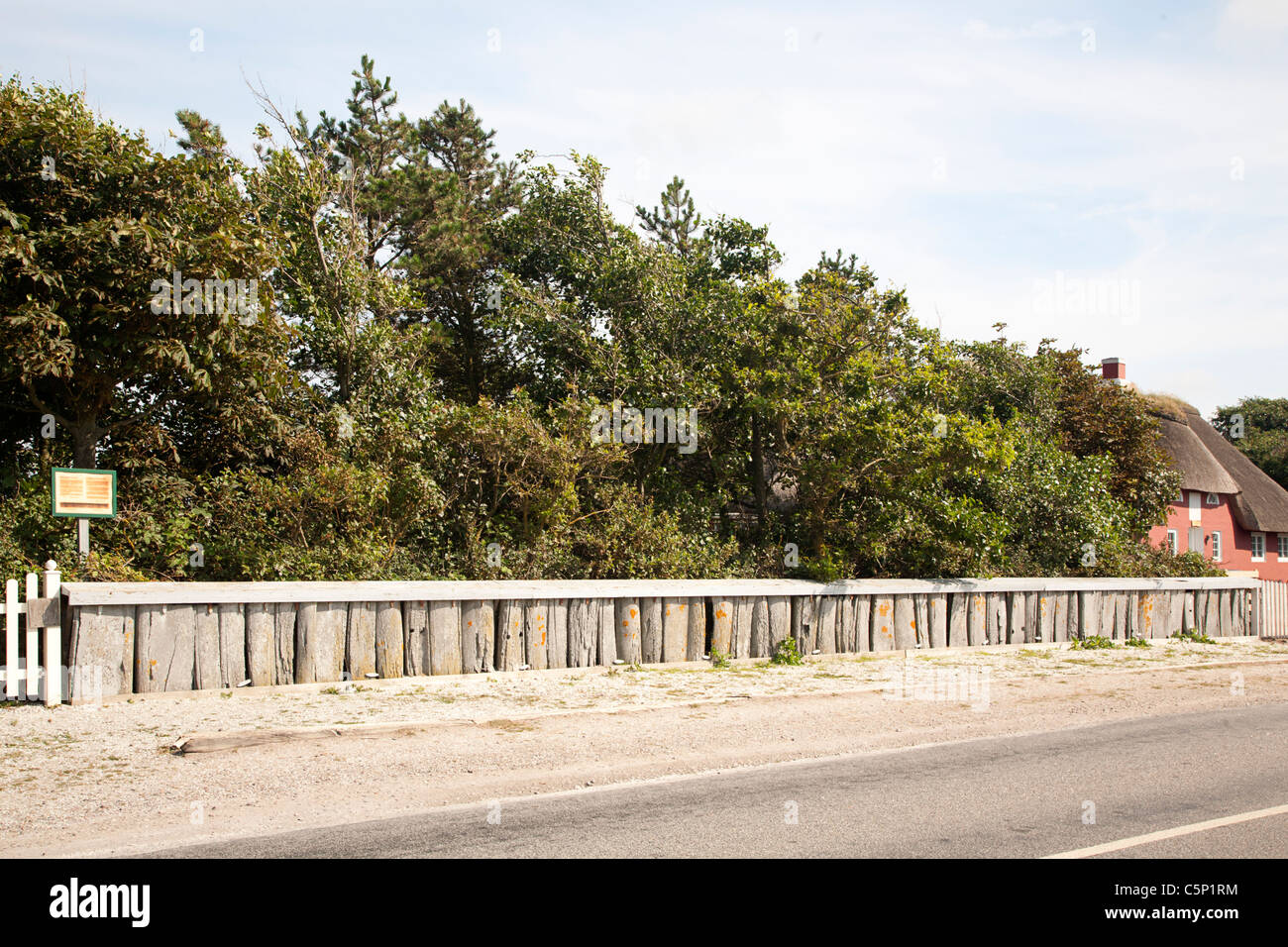 Historic 18th century fence made of whale bones on the Danish Wadden ...