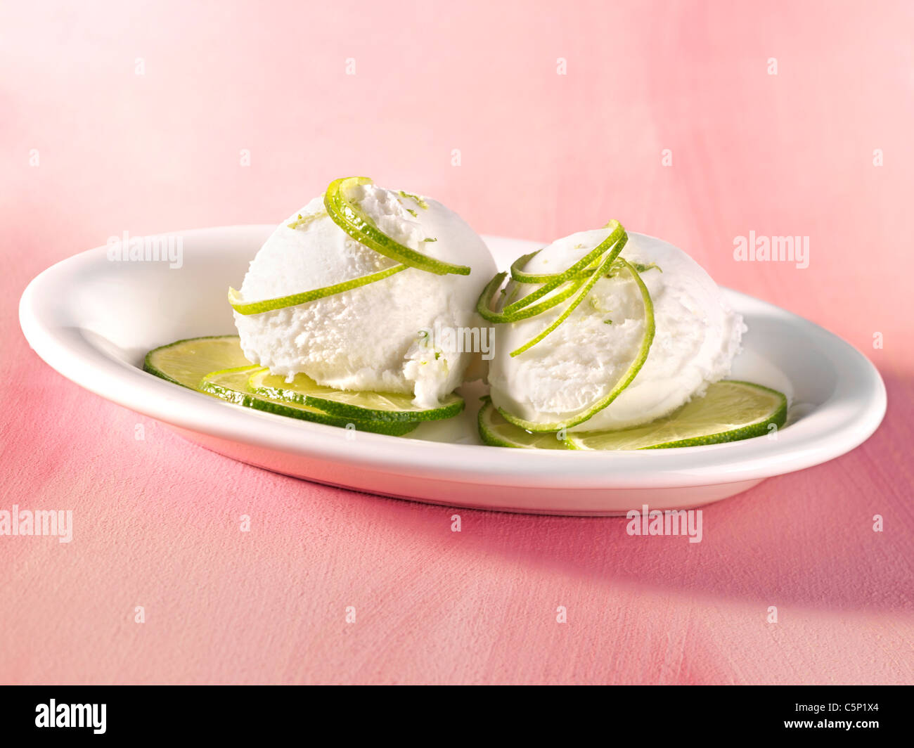 Homemade lime ice Stock Photo - Alamy
