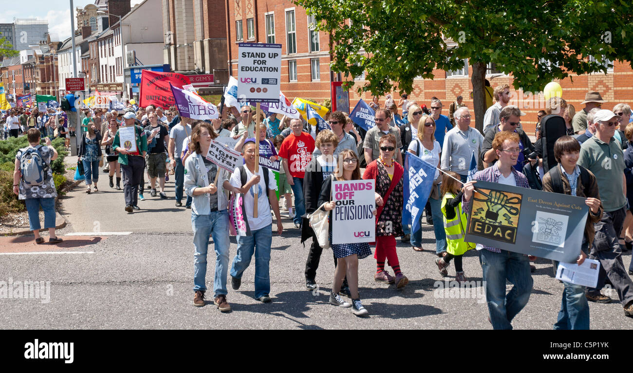 Hundreds walk the streets at the strikers march through Exeter City ... Hundreds walk the streets at the strikers march through Exeter City ...