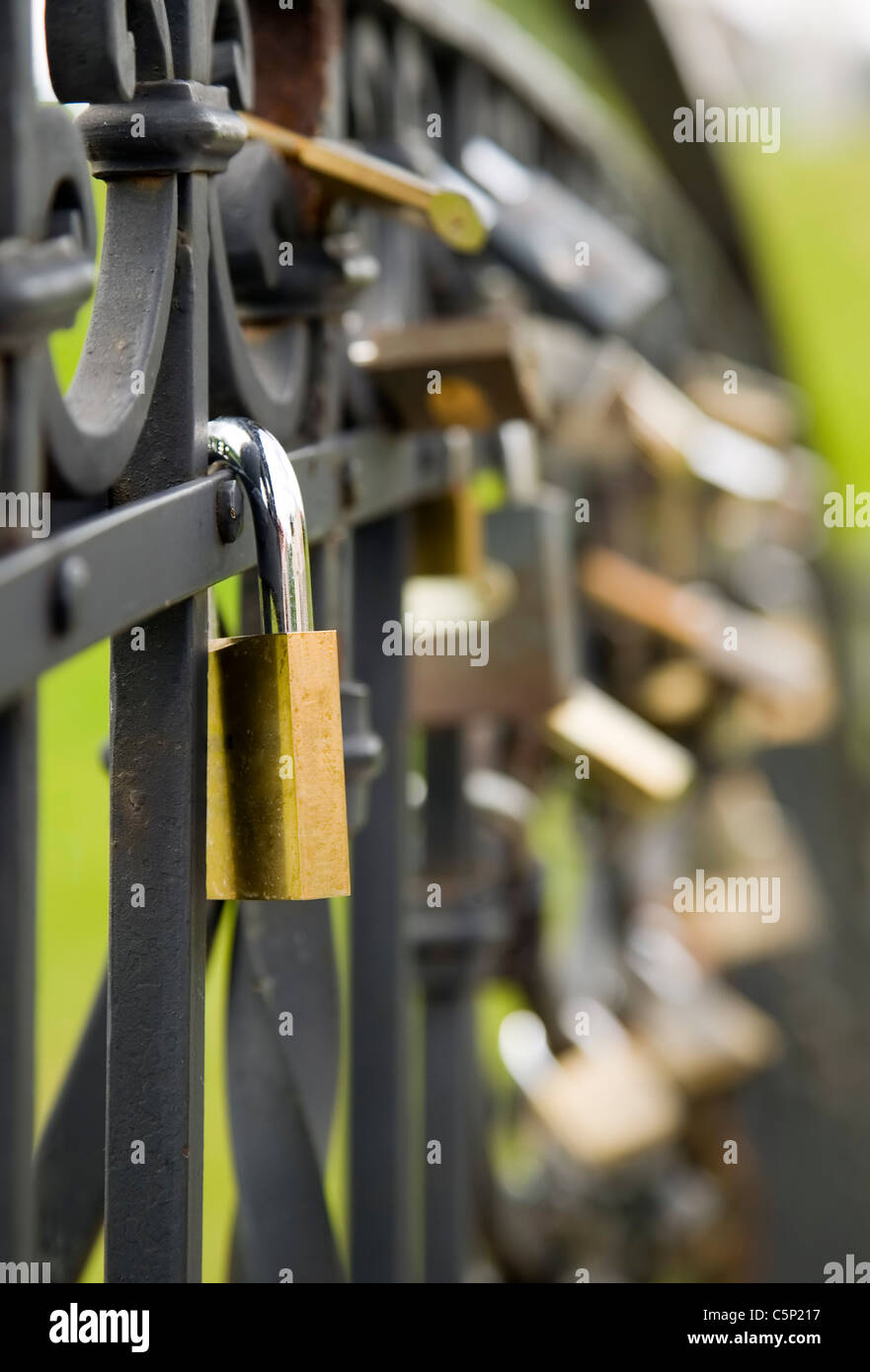 Security gate locks hi-res stock photography and images - Alamy