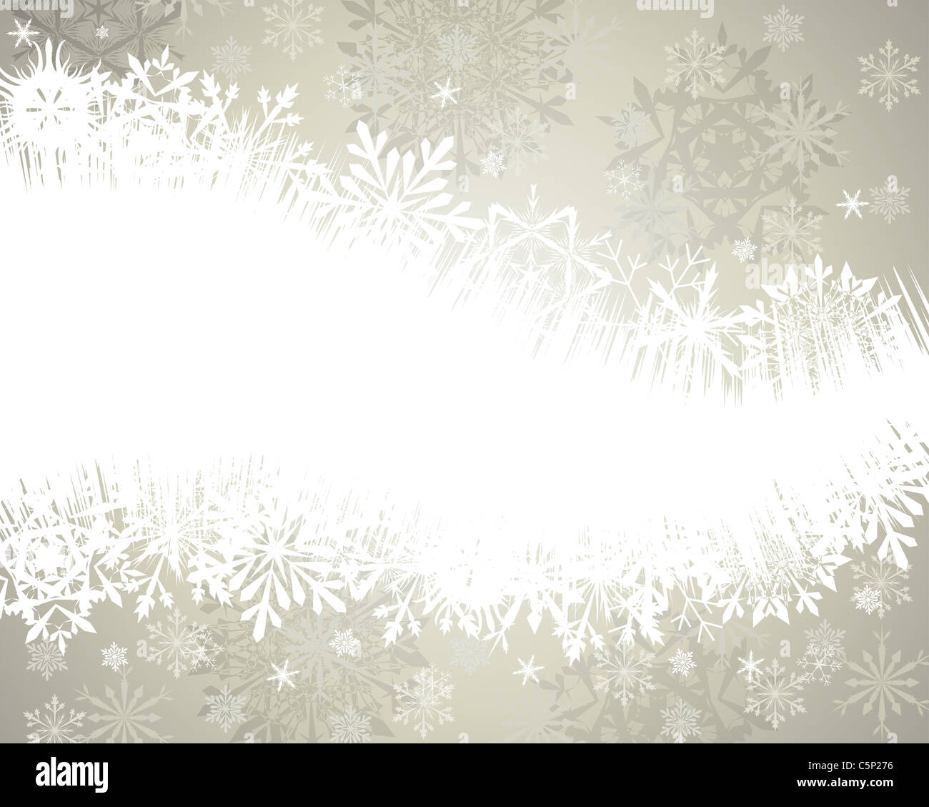 Victorian winter frame background with snowflakes elements Stock Photo ...