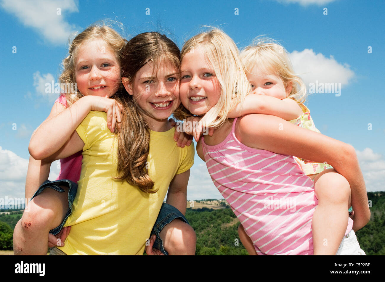 Four girls, portrait Stock Photo - Alamy