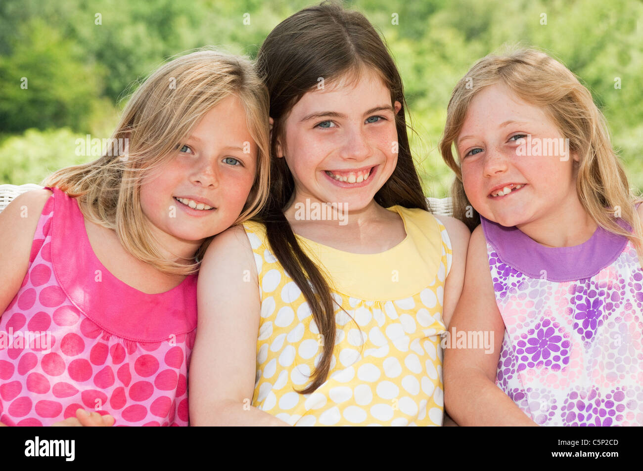 Three girls, portrait Stock Photo - Alamy