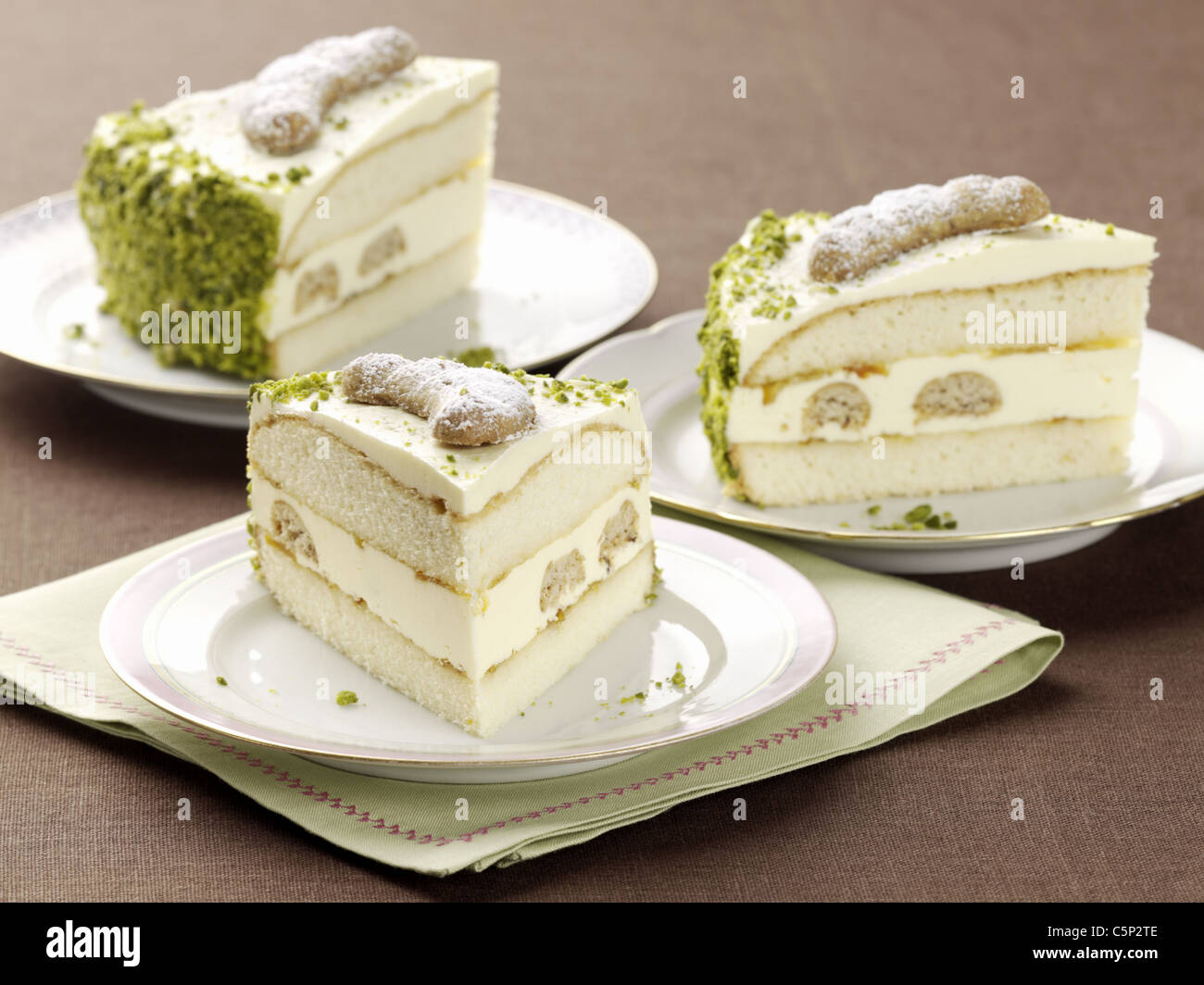 Layer tart with orange cream Stock Photo - Alamy