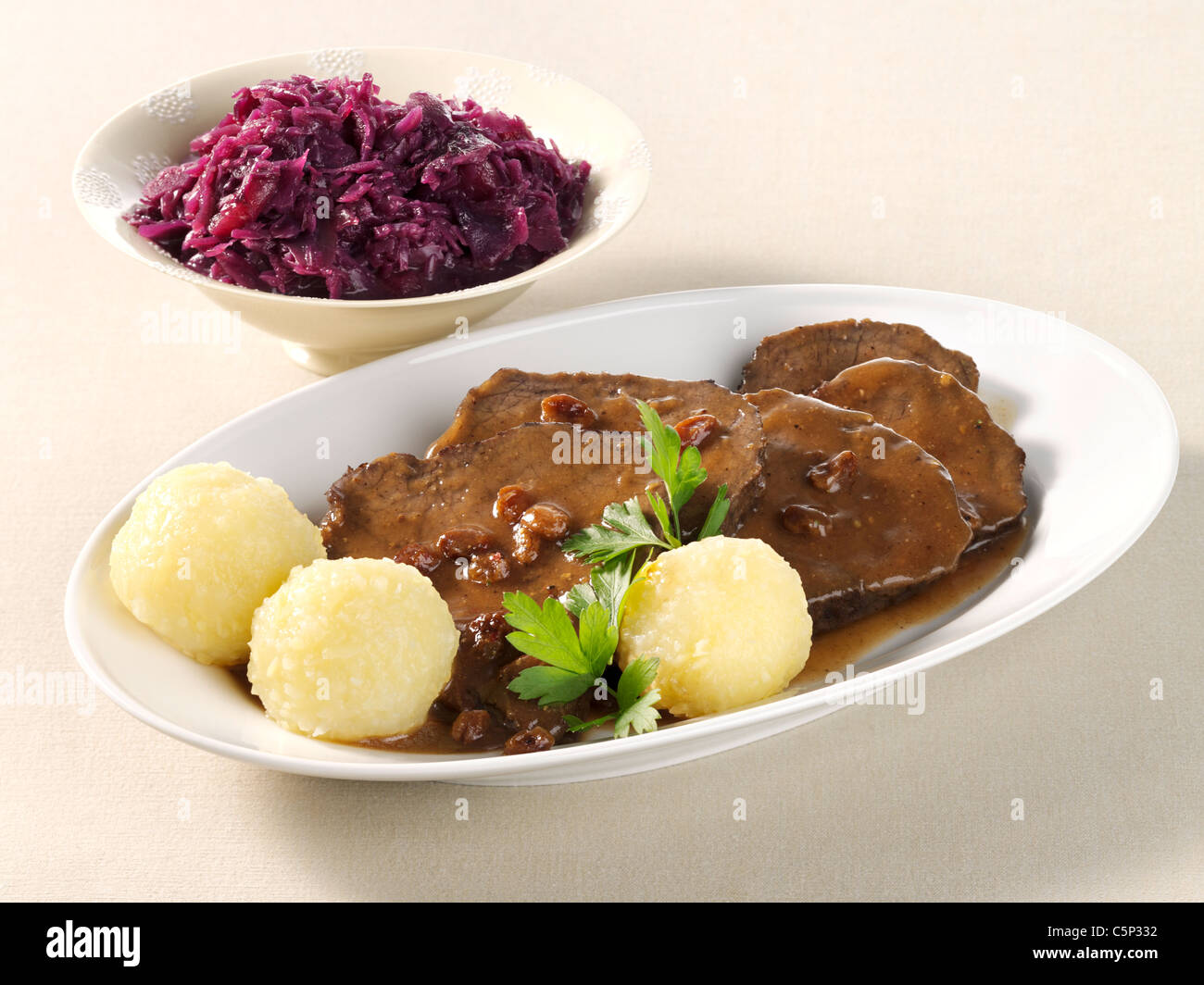 Marinated German pot roast Stock Photo - Alamy