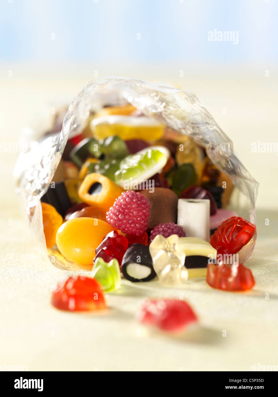 Mixed sweets in a bag Stock Photo - Alamy