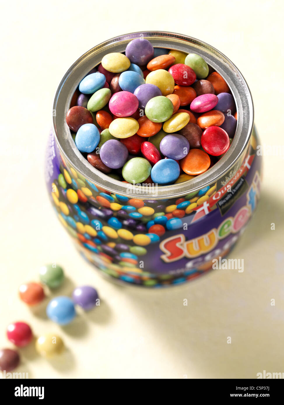 Chocolate lentils in a glass Stock Photo - Alamy