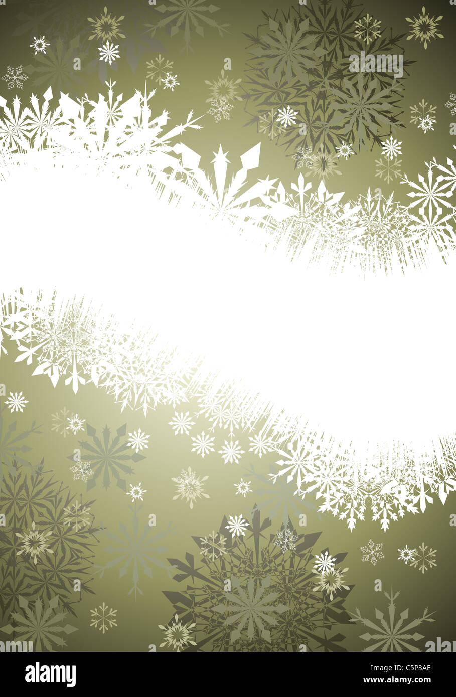 Victorian winter frame background with snowflakes elements Stock Photo ...