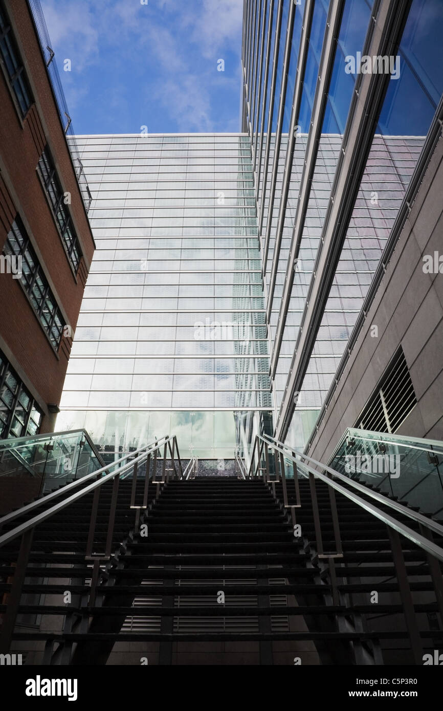 Steps and office buildings Stock Photo - Alamy
