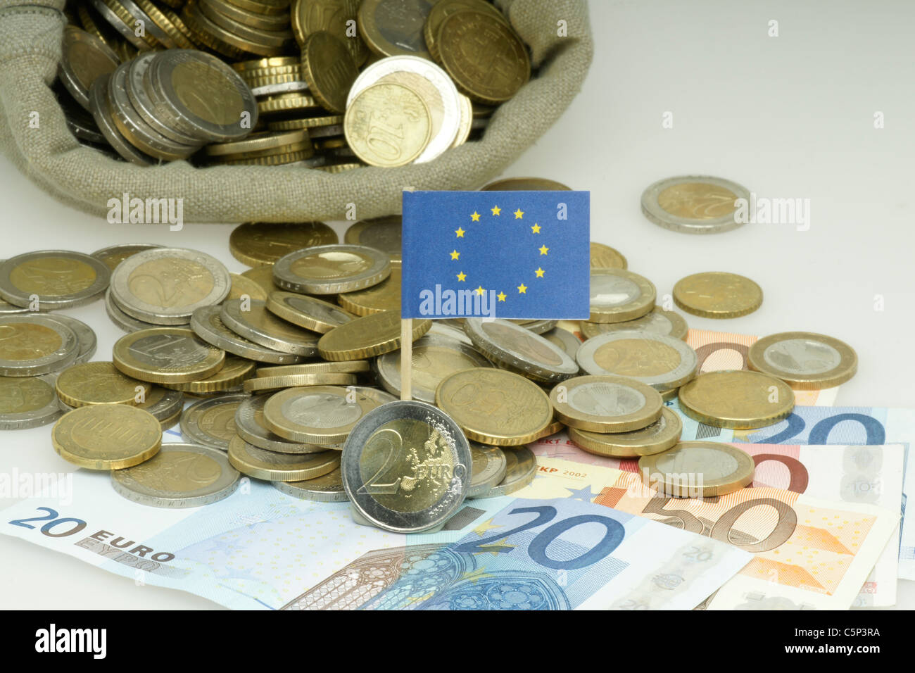 money with european flag Stock Photo - Alamy