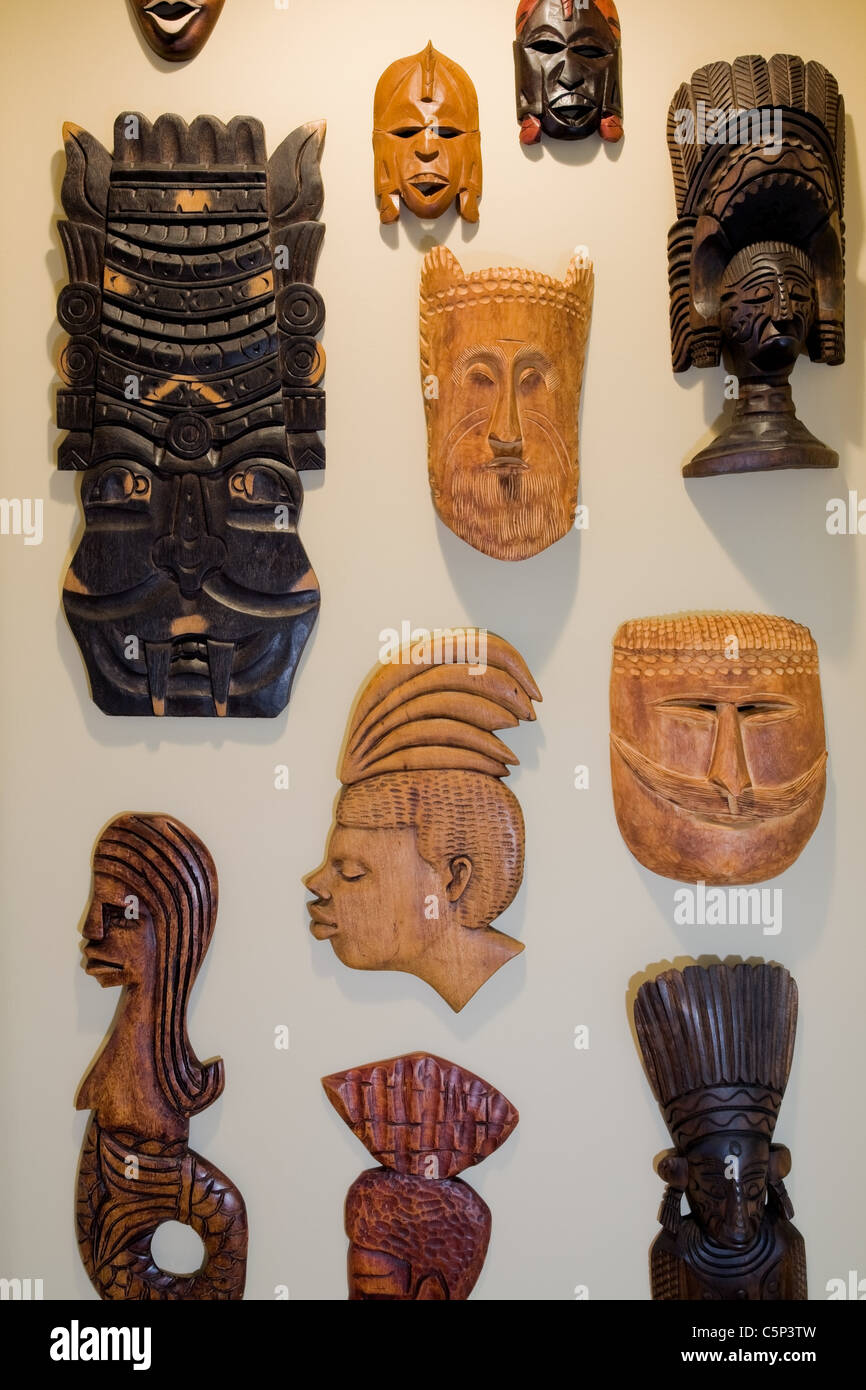Typical wooden mask hi-res stock photography and images - Alamy